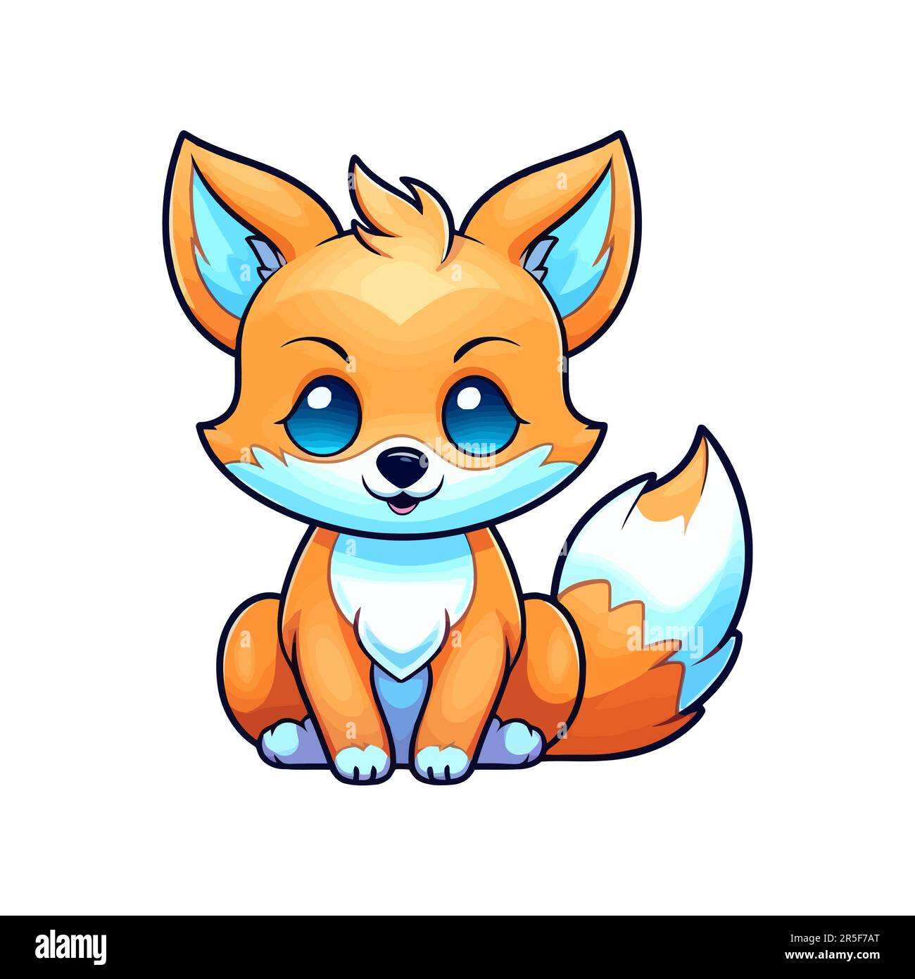 Fox sign. Fox in cartoon bright style Stock Vector Image & Art - Alamy