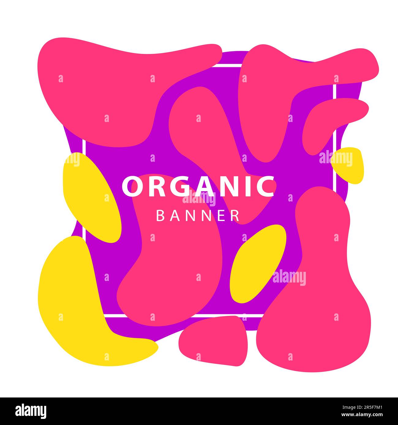 Modern abstract pink and yellow blob figures Stock Vector Image & Art ...