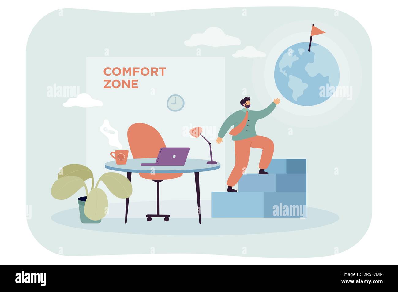 Get outside your comfort zone Stock Vector Images - Alamy
