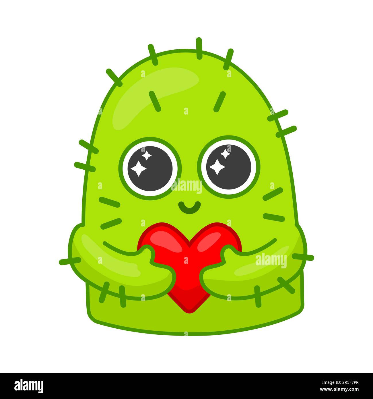 Cactus in the heart Cut Out Stock Images & Pictures - Alamy