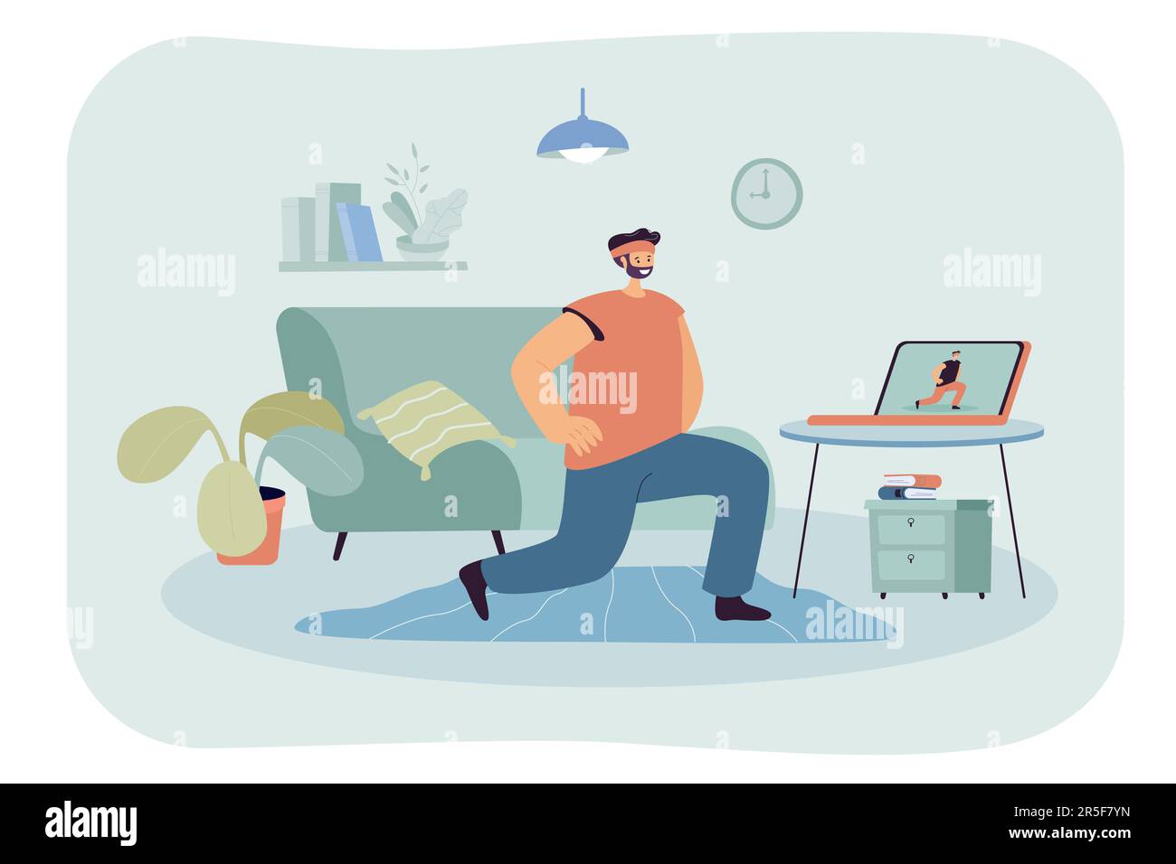 Gym exercise male home Cut Out Stock Images & Pictures - Alamy