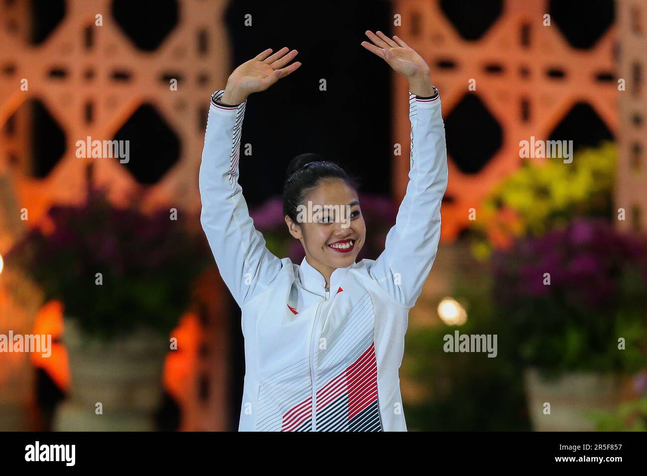 Manila, Philippines. 3rd June, 2023. Gold medalist Zhao Yating of China ...