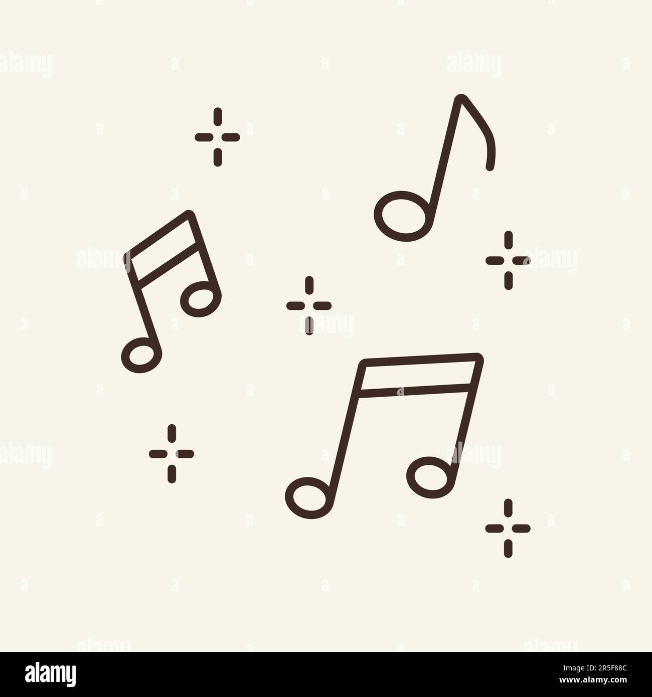 Happy birthday music notes Stock Vector Images - Alamy