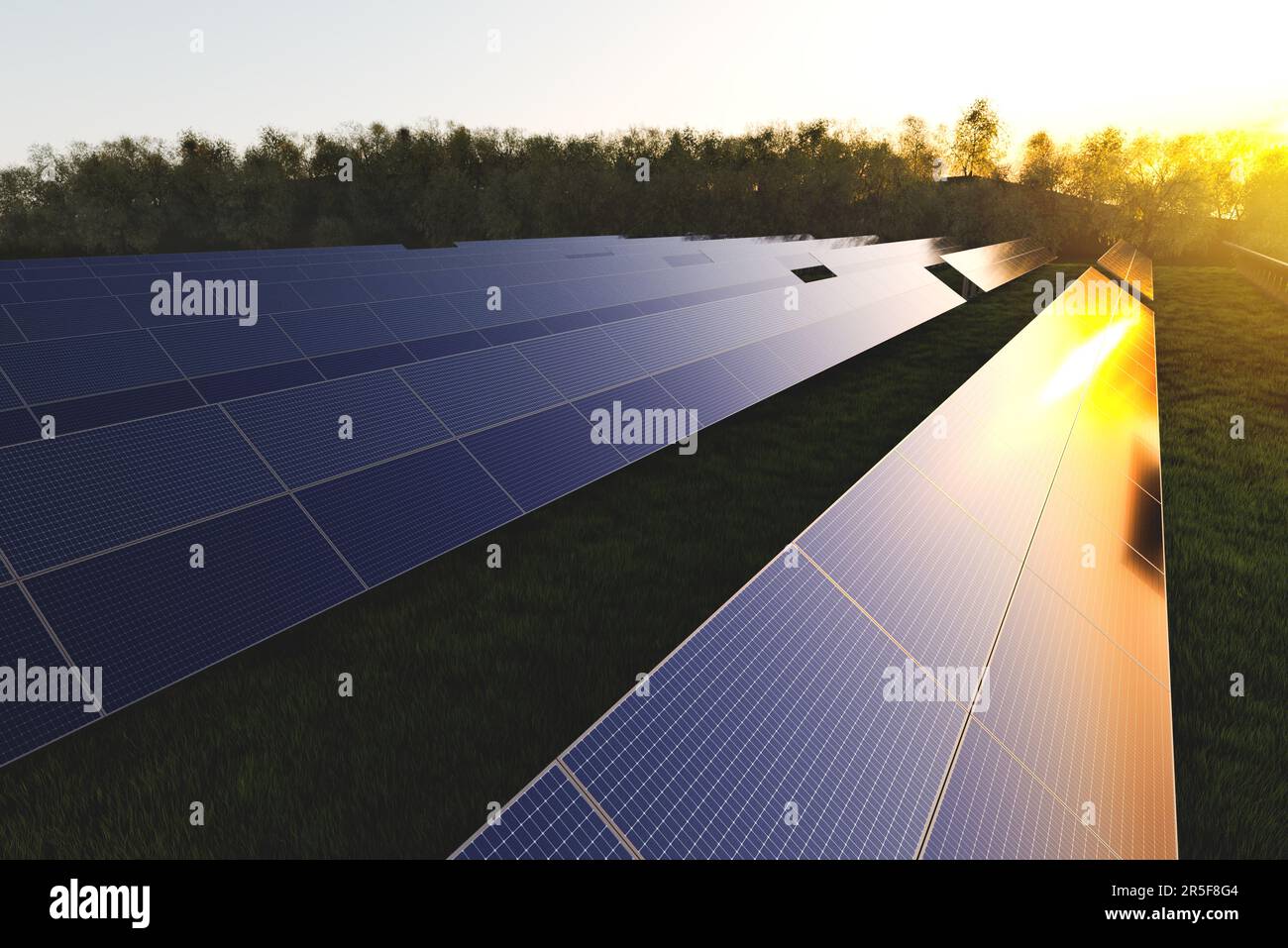 Photovoltaic system on a meadow hi-res stock photography and images - Alamy