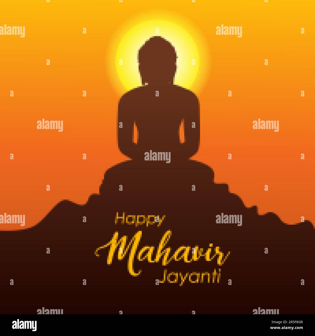 illustration of spiritual festival background of Mahavir Janma Kalyanak ...