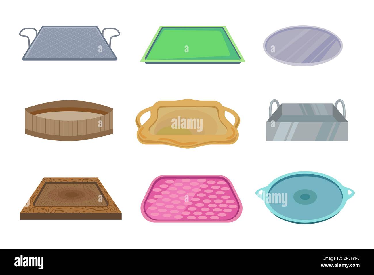 Trays for dish set Stock Vector Image & Art - Alamy