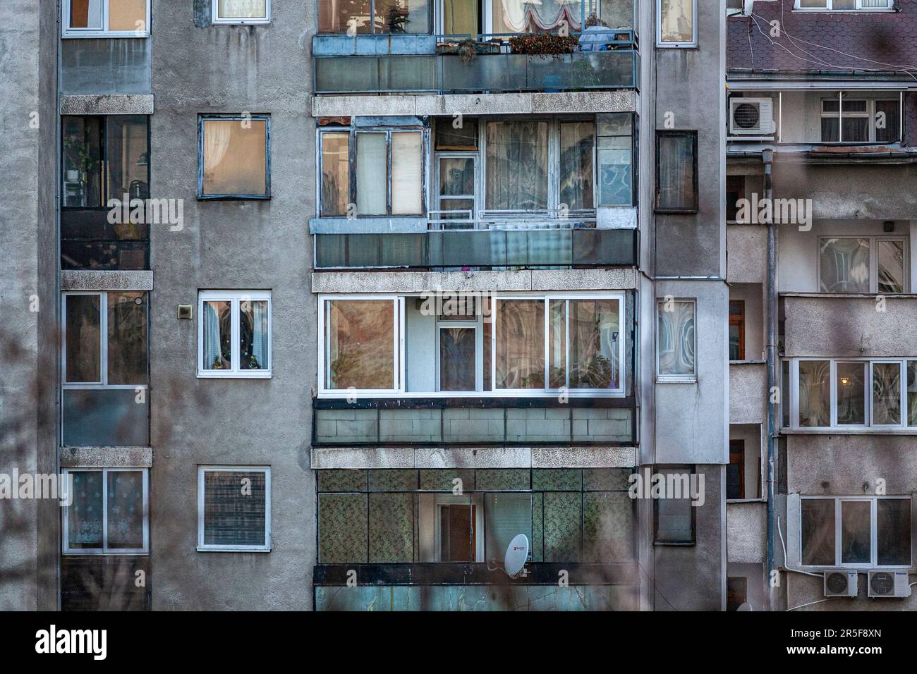 Residential block, apartment building close up Stock Photo - Alamy