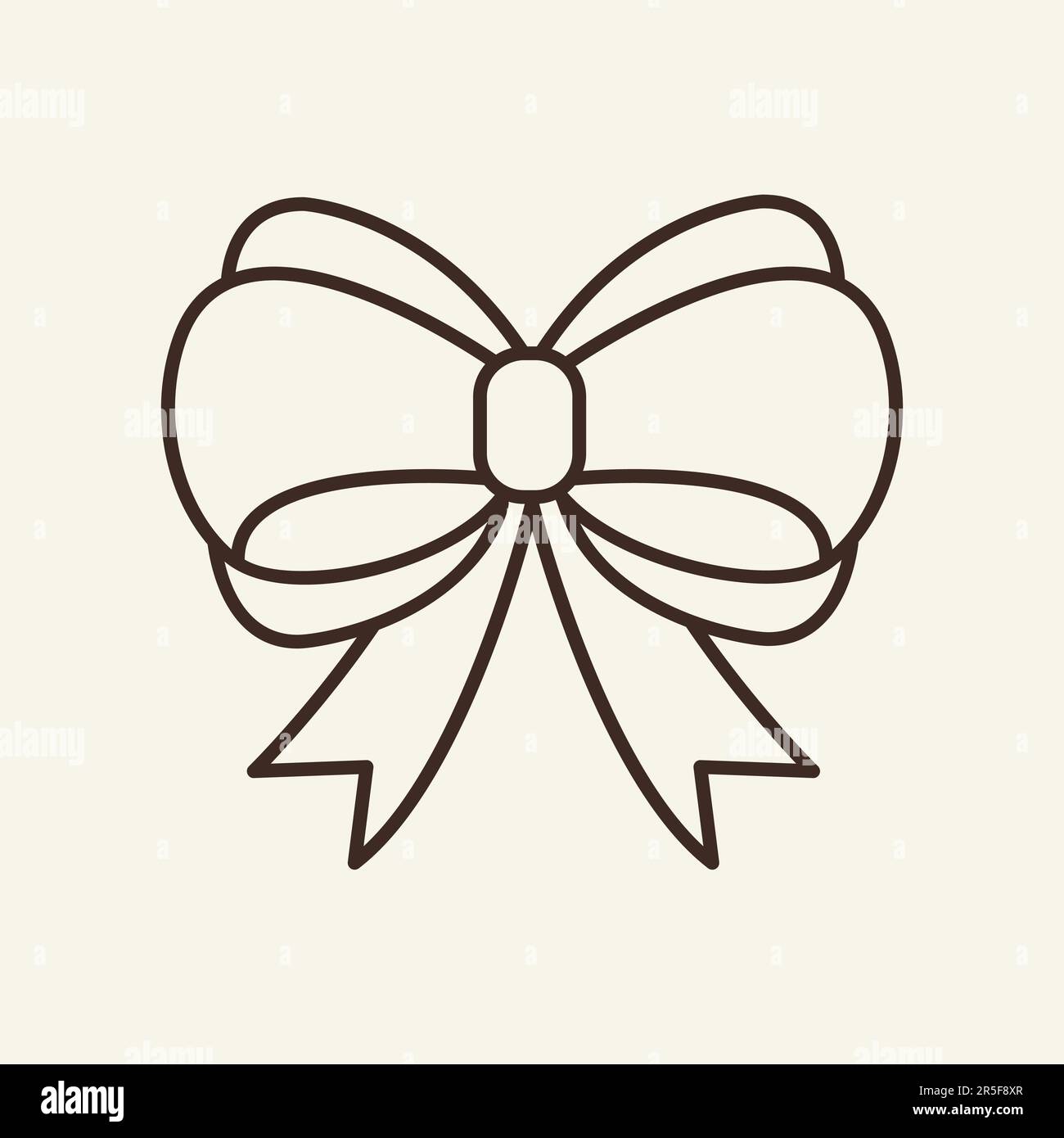 Tied ribbon thin line icon Stock Vector Image & Art - Alamy