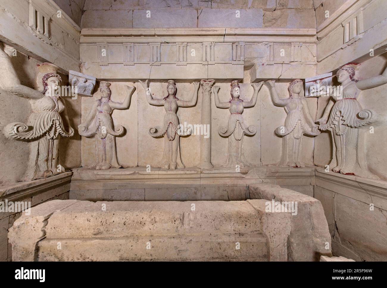Interior of Thracian Tomb of Sveshtari UNESCO World Heritage Site ...