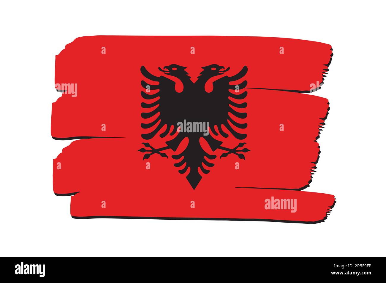 Albania Flag with colored hand drawn lines in Vector Format Stock ...