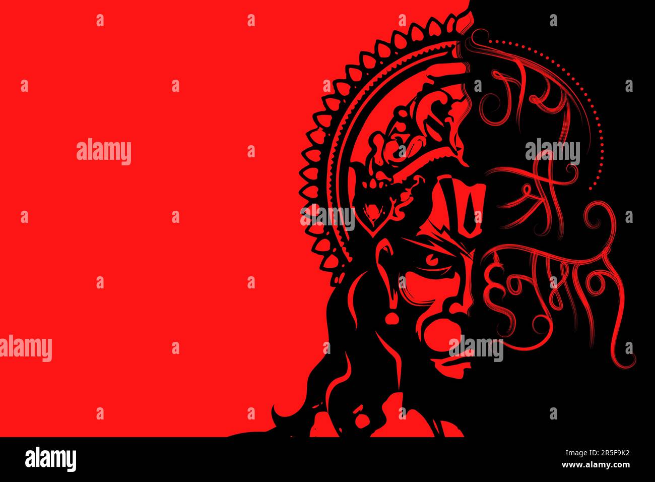 illustration of Lord Hanuman with Hindi text meaning Hanuman Jayanti ...