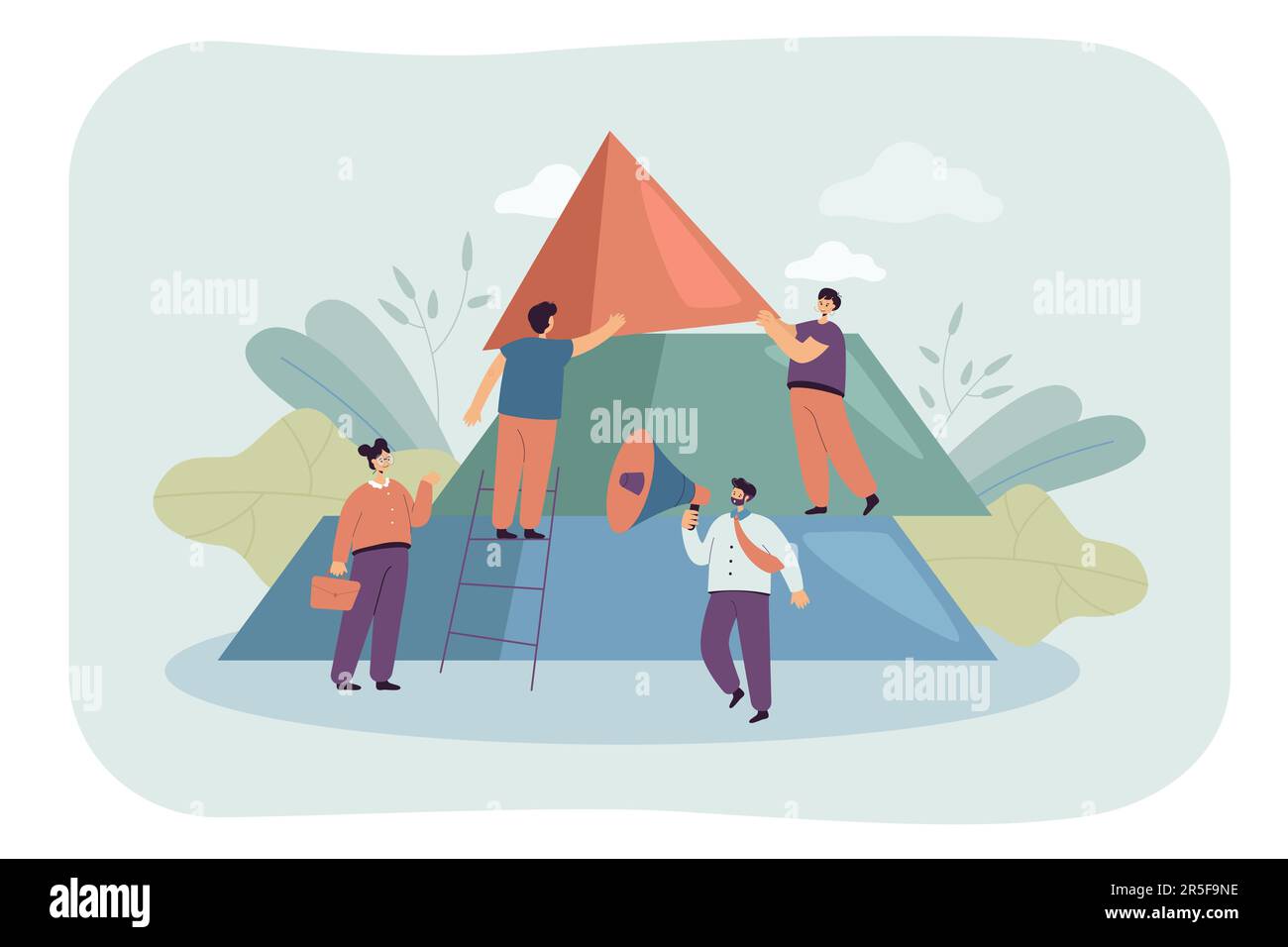 3d man team building Stock Vector Images - Alamy