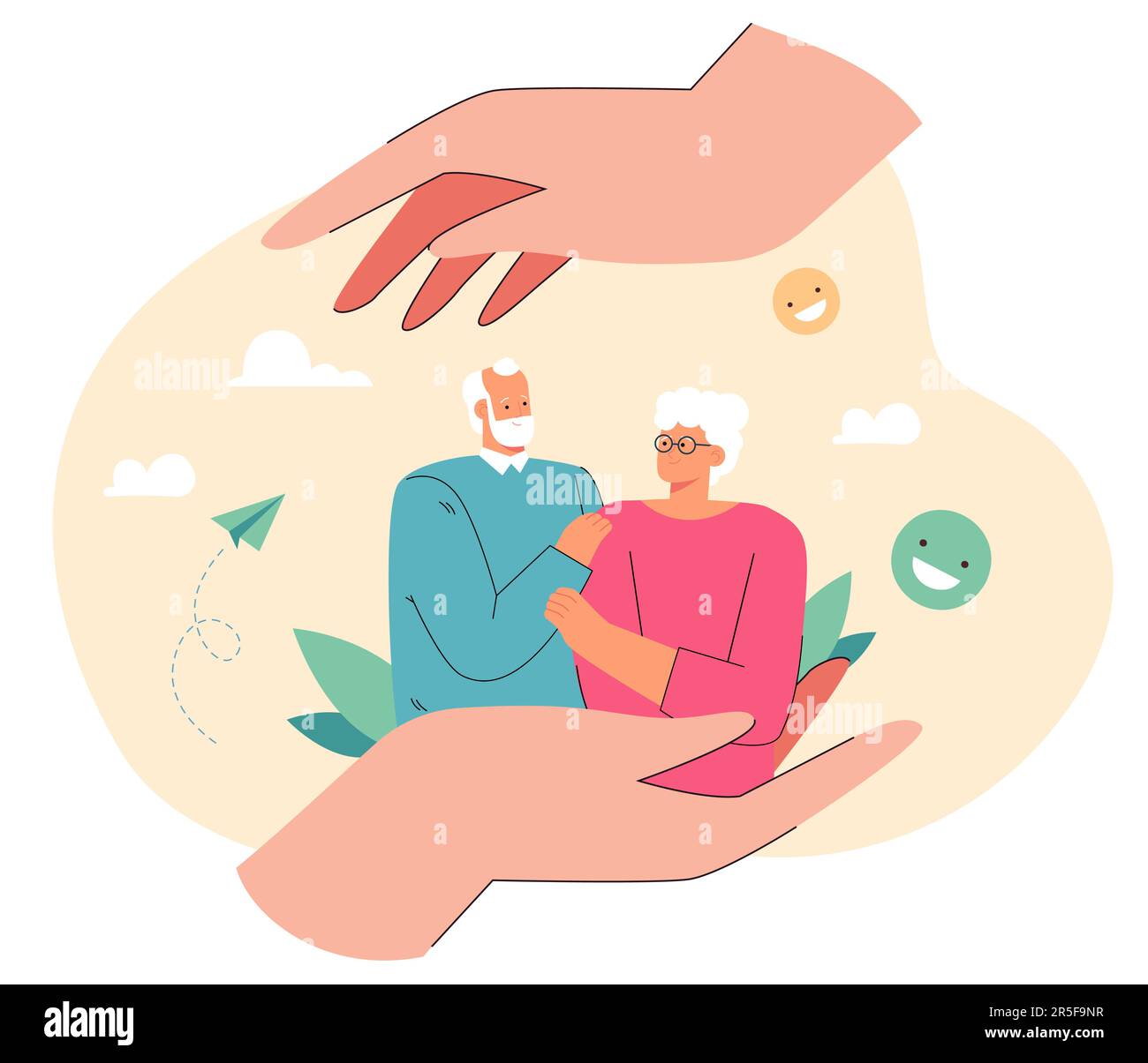 Caring hands medical illustration hi-res stock photography and images ...