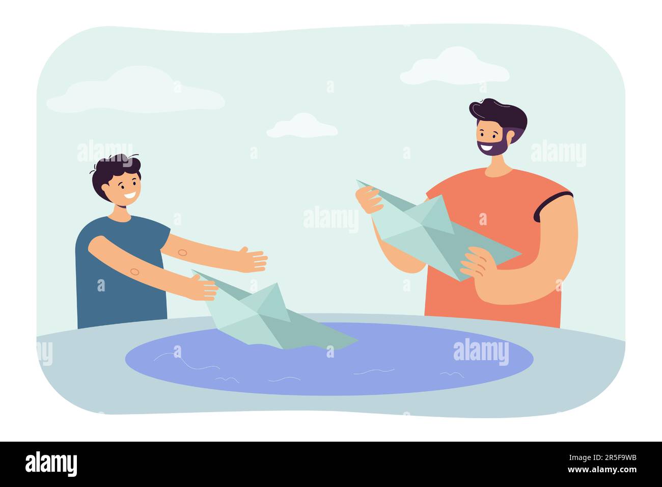 Making paper boat Cut Out Stock Images & Pictures - Alamy