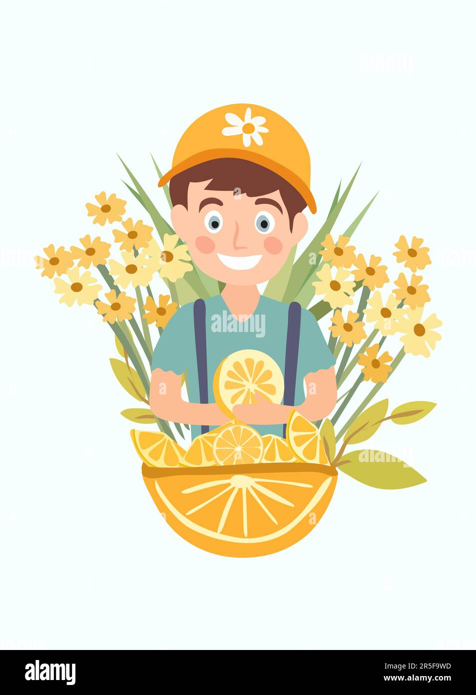 Happy active child holding Stock Vector Images - Alamy