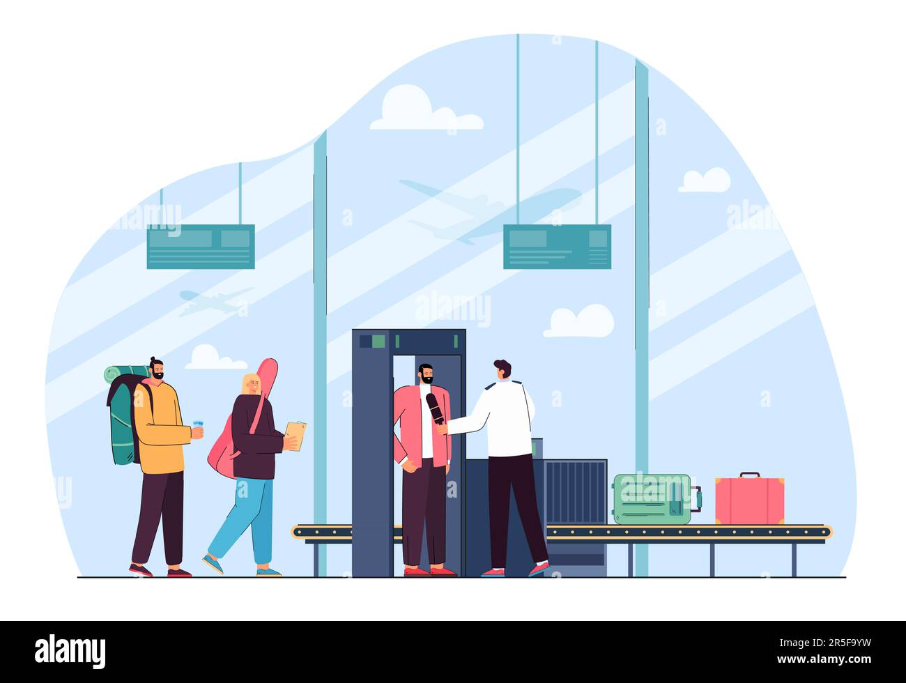 Isometric people airport concept Stock Vector Images - Alamy