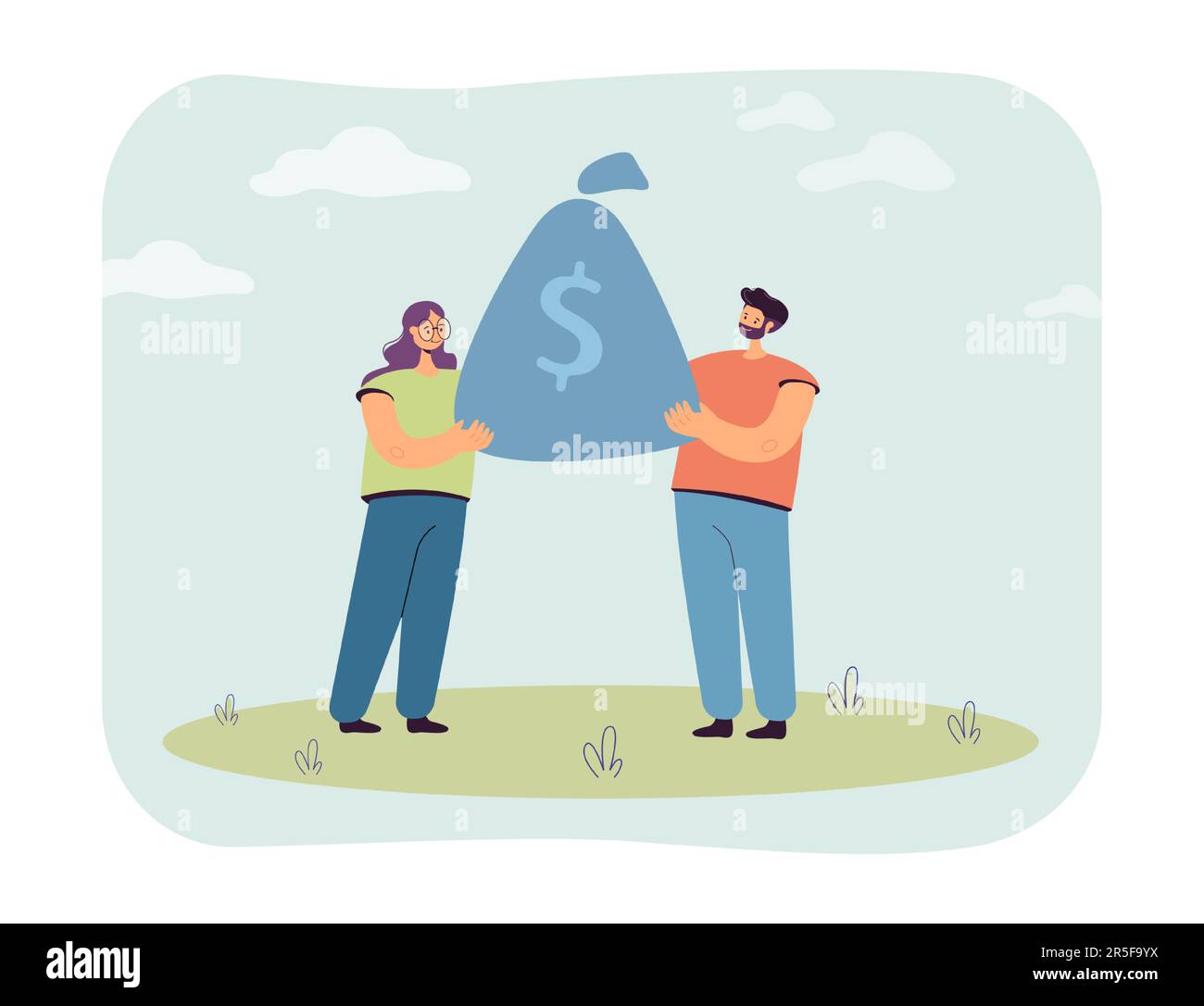 Money bag cartoon hi-res stock photography and images - Alamy