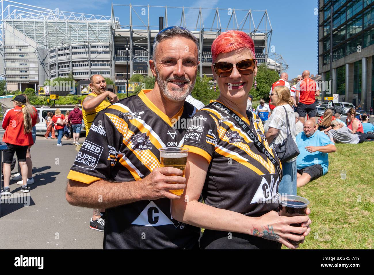 Newcastle upon Tyne, UK. 3rd June 2023. Rugby League fans at the ...