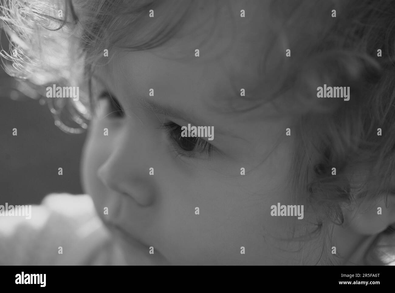 Portrait of little baby . Concept of kids face close-up. Head shoot ...