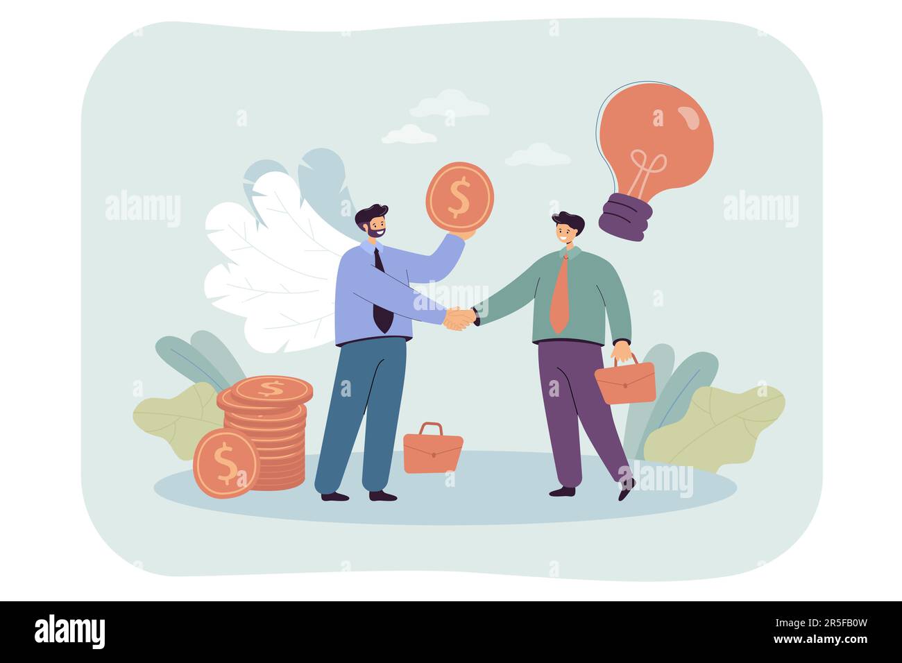 Angel advisor or sponsor funding startup project Stock Vector Image ...