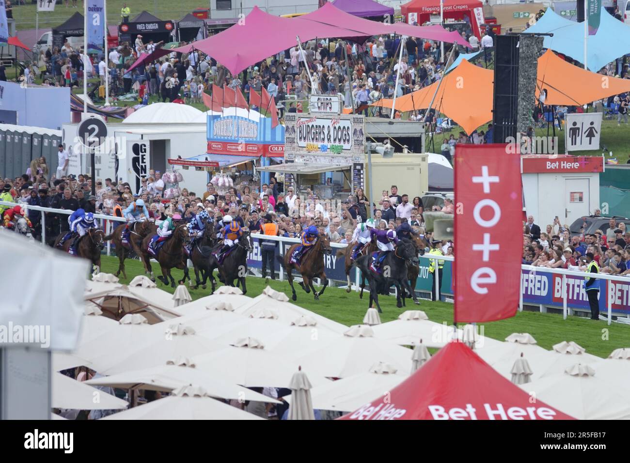 Epsom, Surrey, UK. 3rd June, 2023. Scenes on Derby Day, during the ...