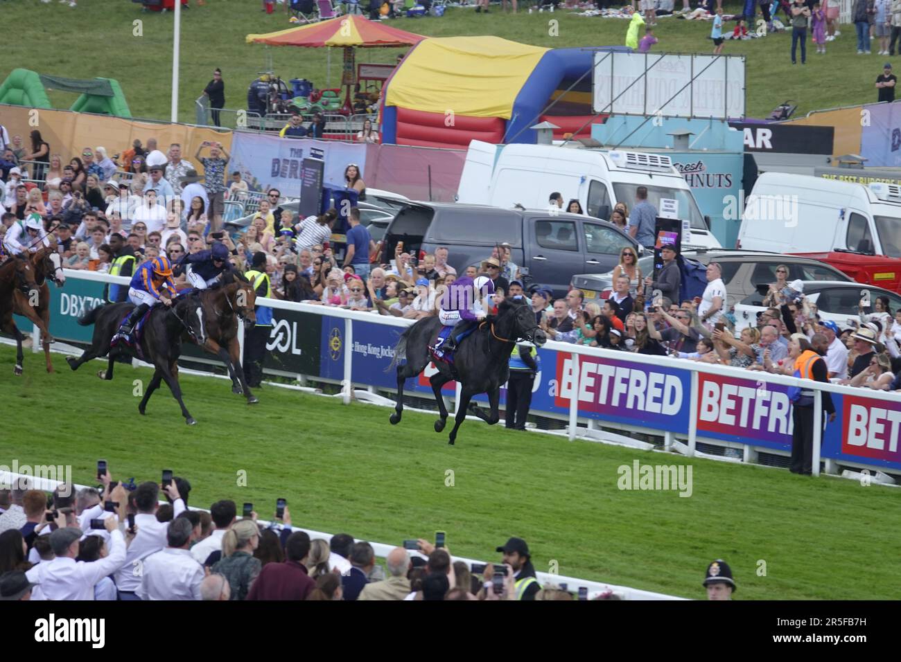 Epsom, Surrey, UK. 3rd June, 2023. Scenes on Derby Day, during the ...