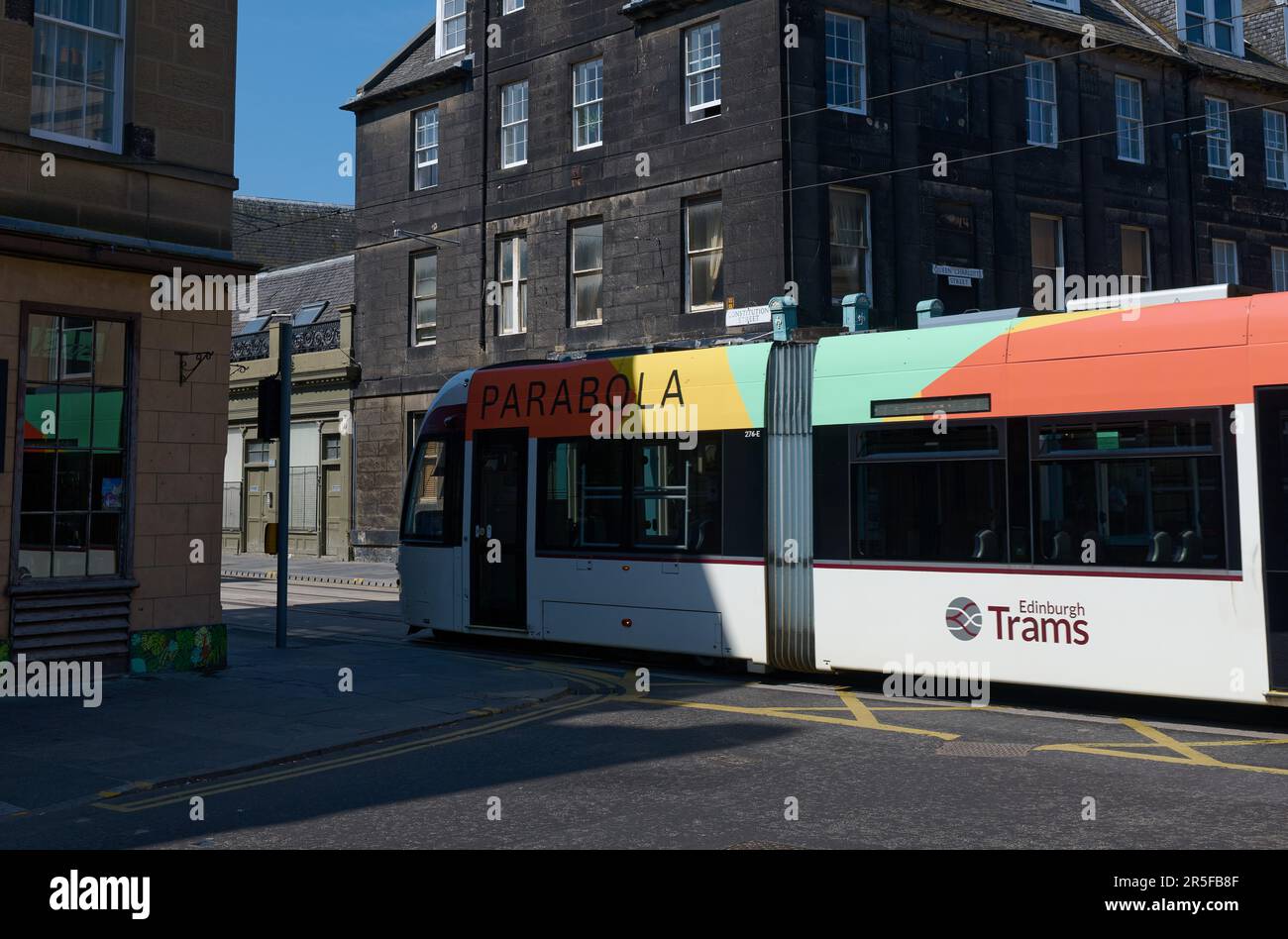 Edinburgh Scotland, UK 03 June 2023. Edinburgh Trams route to Newhaven ...