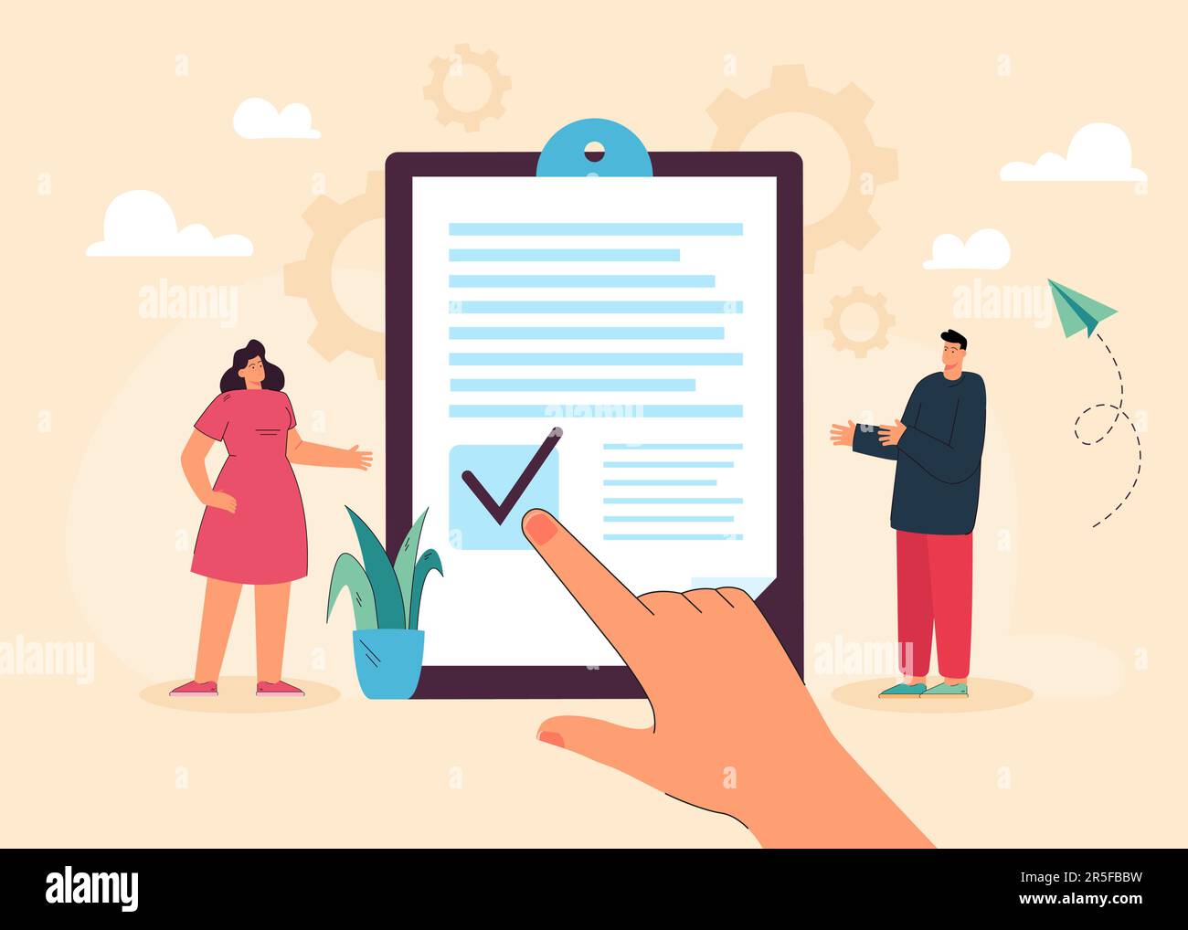 Control of legal principles and safety for tiny people Stock Vector ...