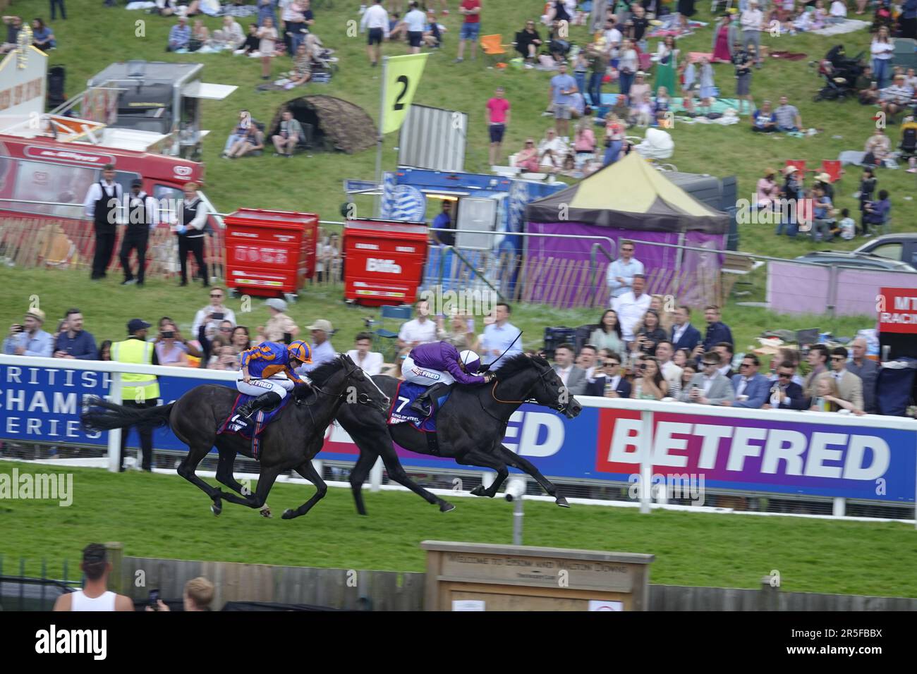 Epsom, Surrey, UK. 3rd June, 2023. Scenes on Derby Day, during the ...
