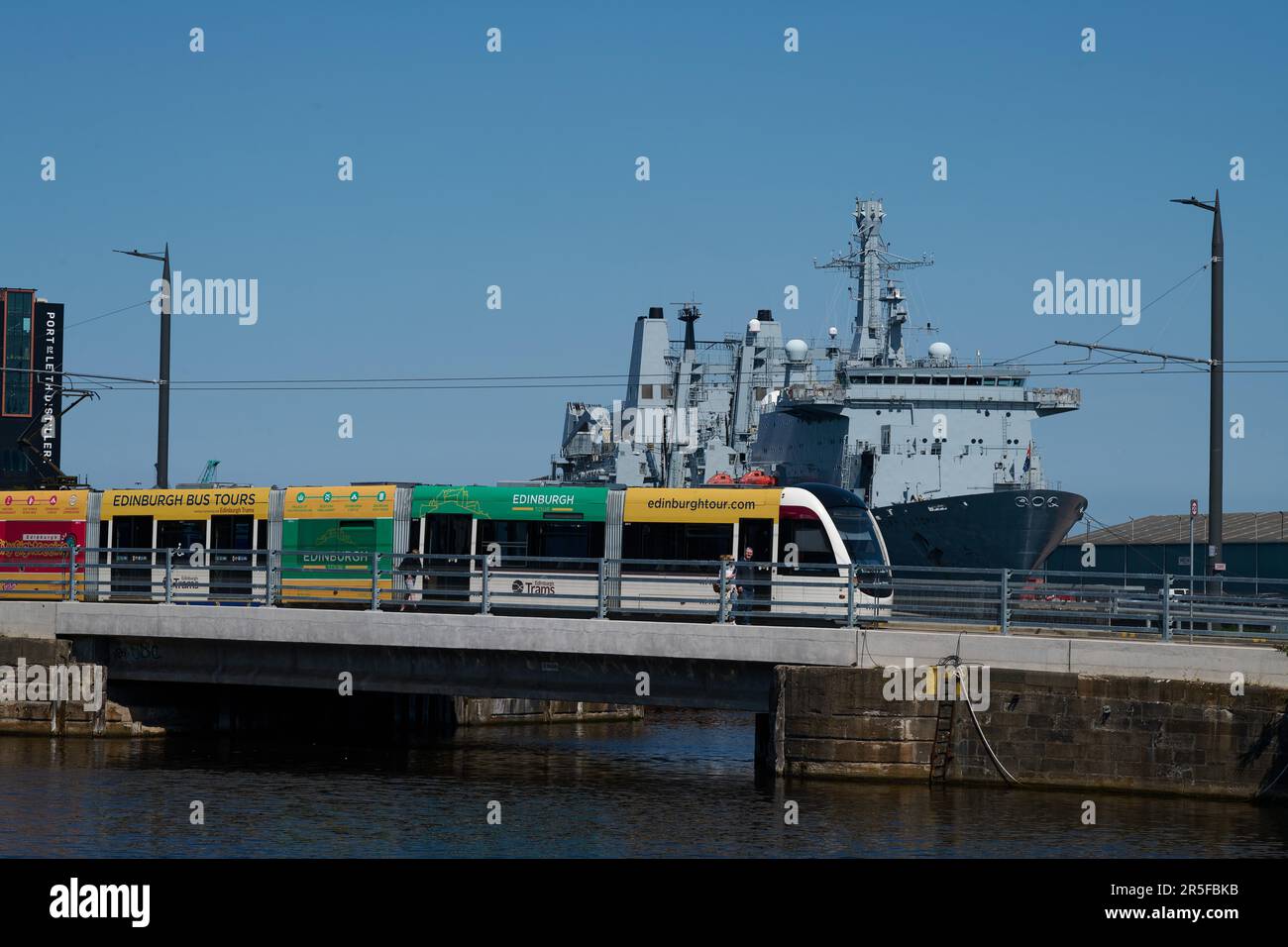 Edinburgh Scotland, UK 03 June 2023. Edinburgh Trams route to Newhaven ...