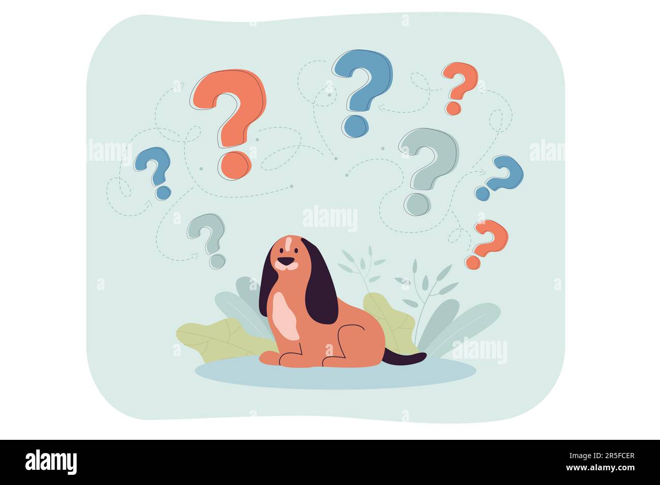 Dog question mark Stock Vector Images - Alamy