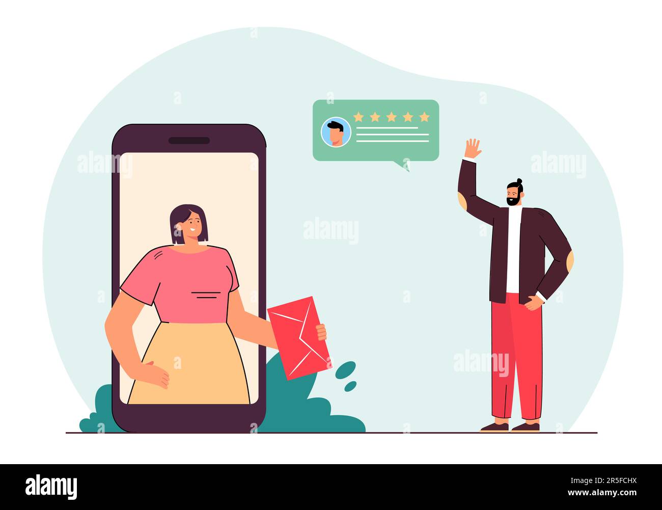 Email to client from seller asking for feedback Stock Vector Image ...