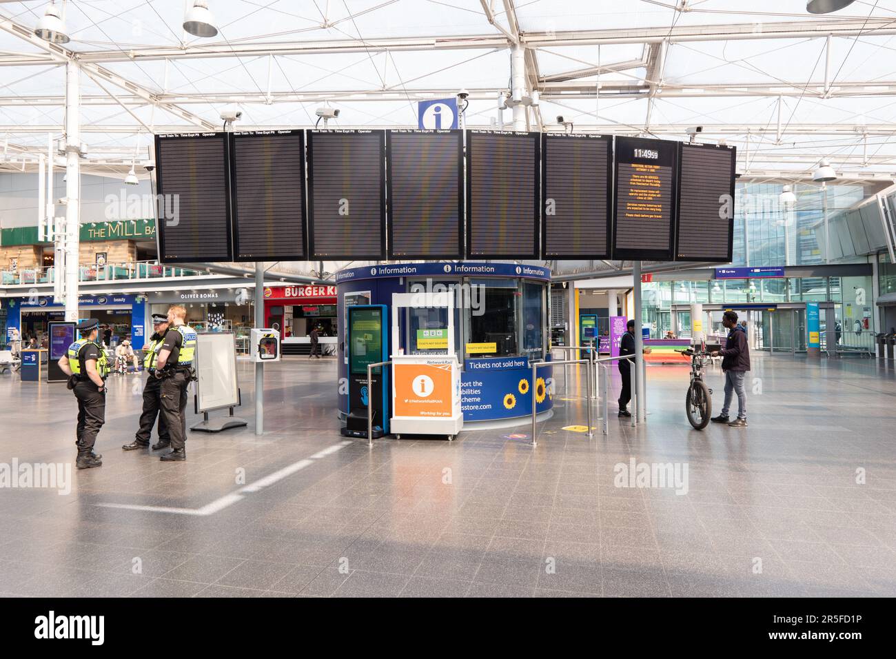 Manchester, UK. 03rd June, 2023. ASLEF TRAIN strike Manchester UK 3rd ...