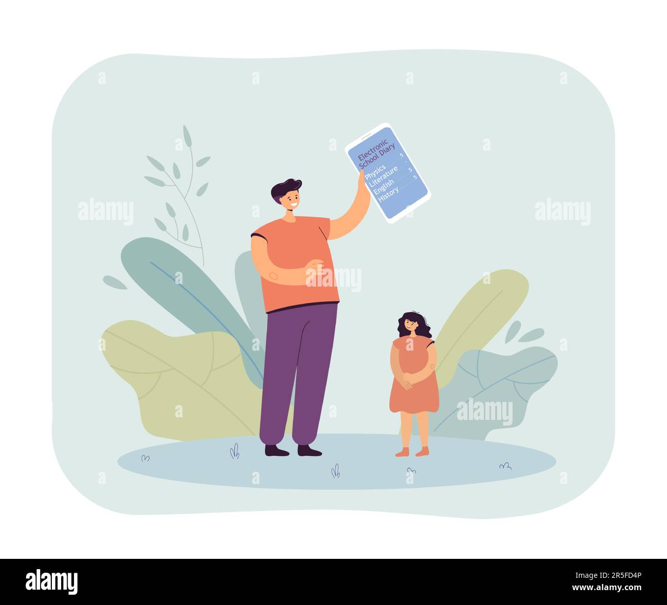 Girl school internet tablet Stock Vector Images - Alamy