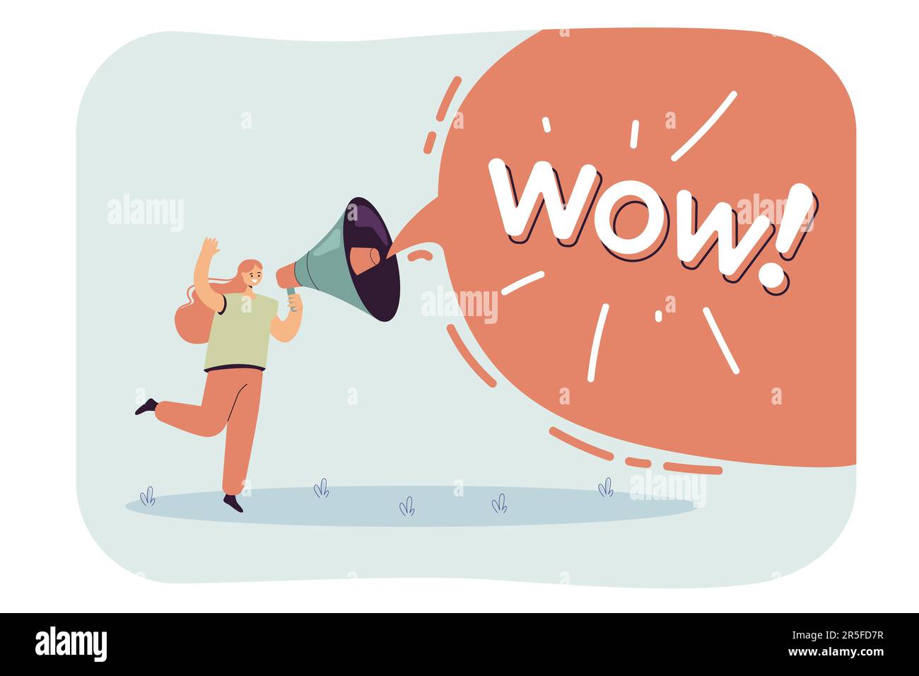 Cartoon woman shouting speech hi-res stock photography and images - Alamy