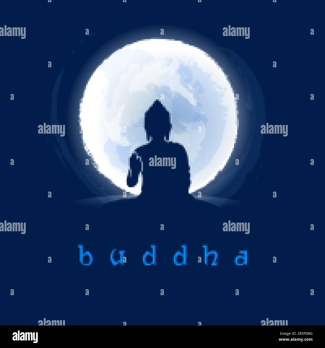 Lord Buddha in meditation under Bodhi Tree for Buddhist festival Happy ...