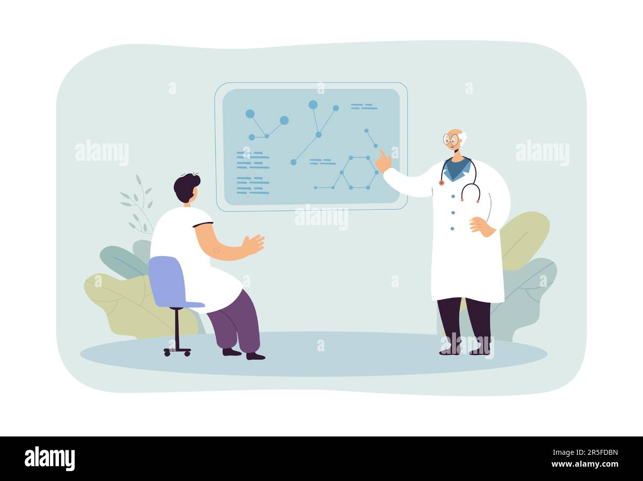 Meeting of professor and student for medical research Stock Vector ...