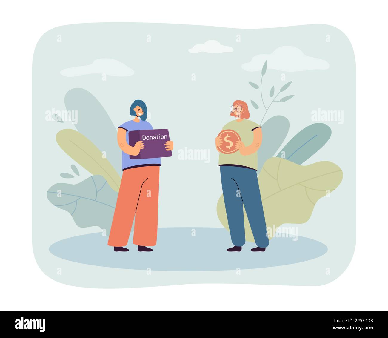 Female volunteer humanitarian aid Stock Vector Images - Alamy