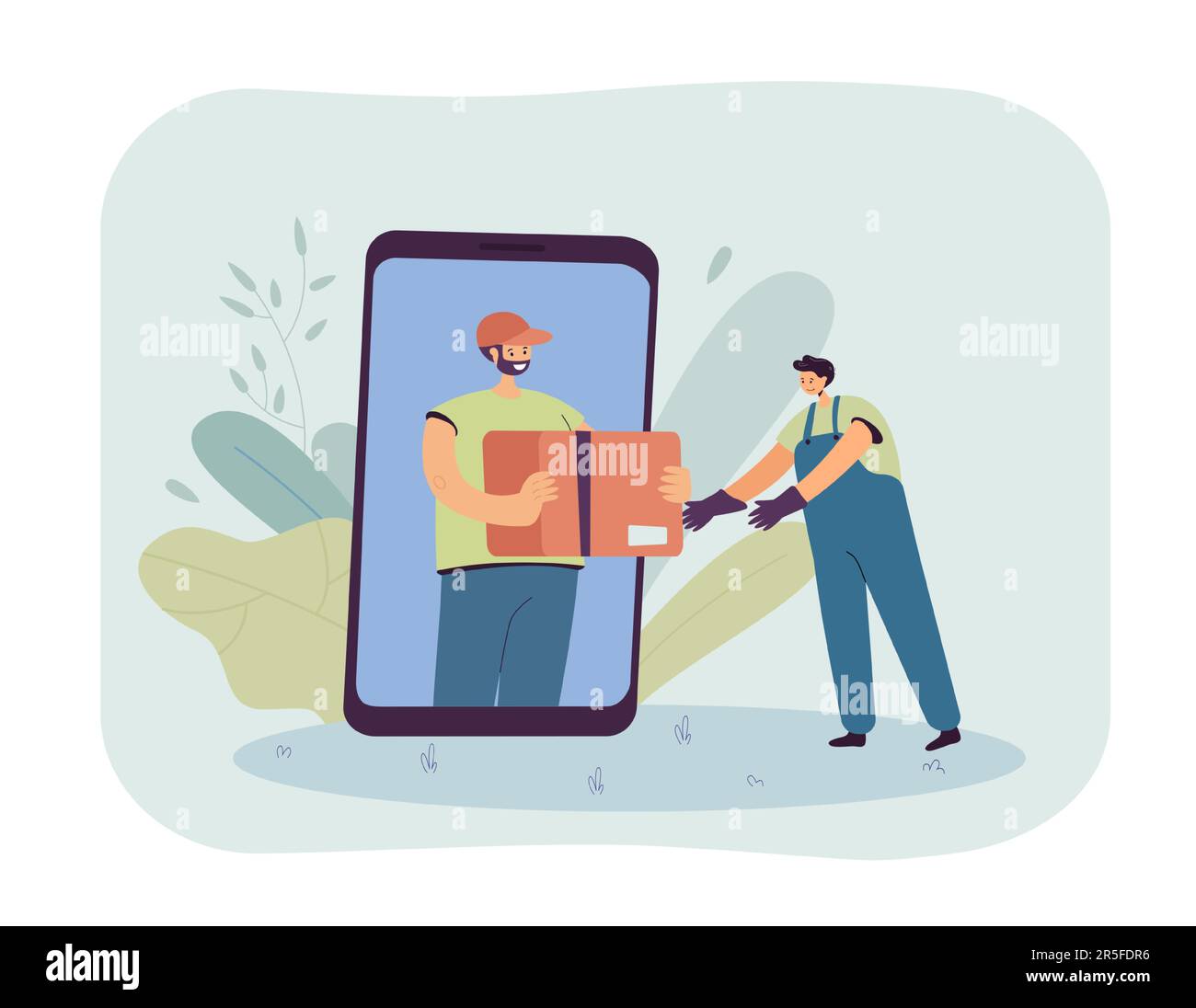 Male delivering mail Cut Out Stock Images & Pictures - Alamy