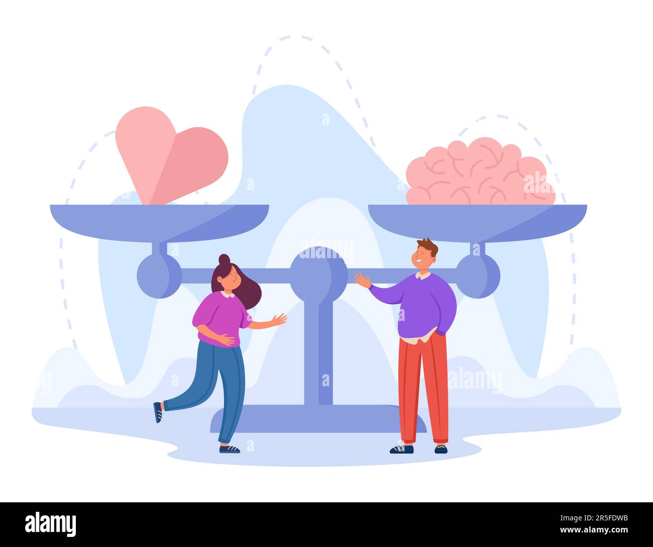 Heart brain man woman Cut Out Stock Images & Pictures - Alamy