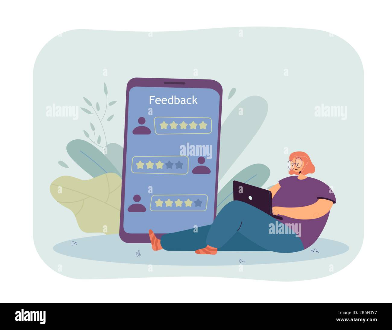 Client review feedback landing Cut Out Stock Images & Pictures - Alamy