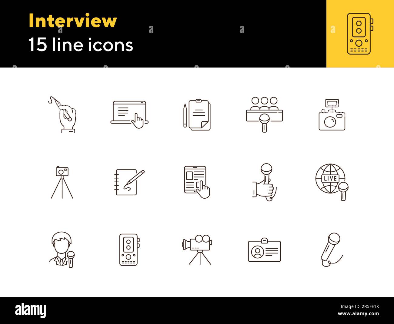 Journalist interview notepad Stock Vector Images - Alamy