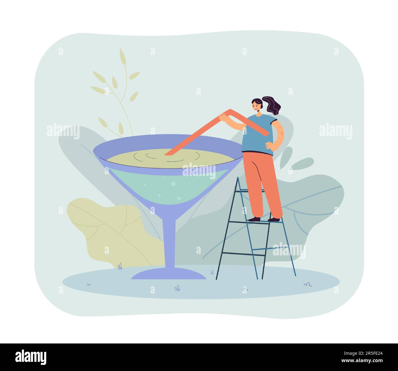 Woman drinking from glass Cut Out Stock Images & Pictures - Alamy