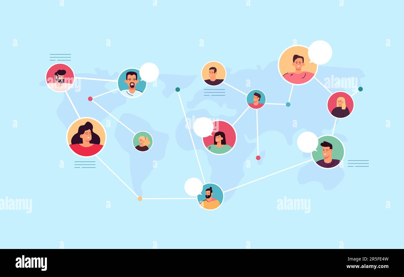 Diverse of people in worldwide global communication Stock Vector Image ...