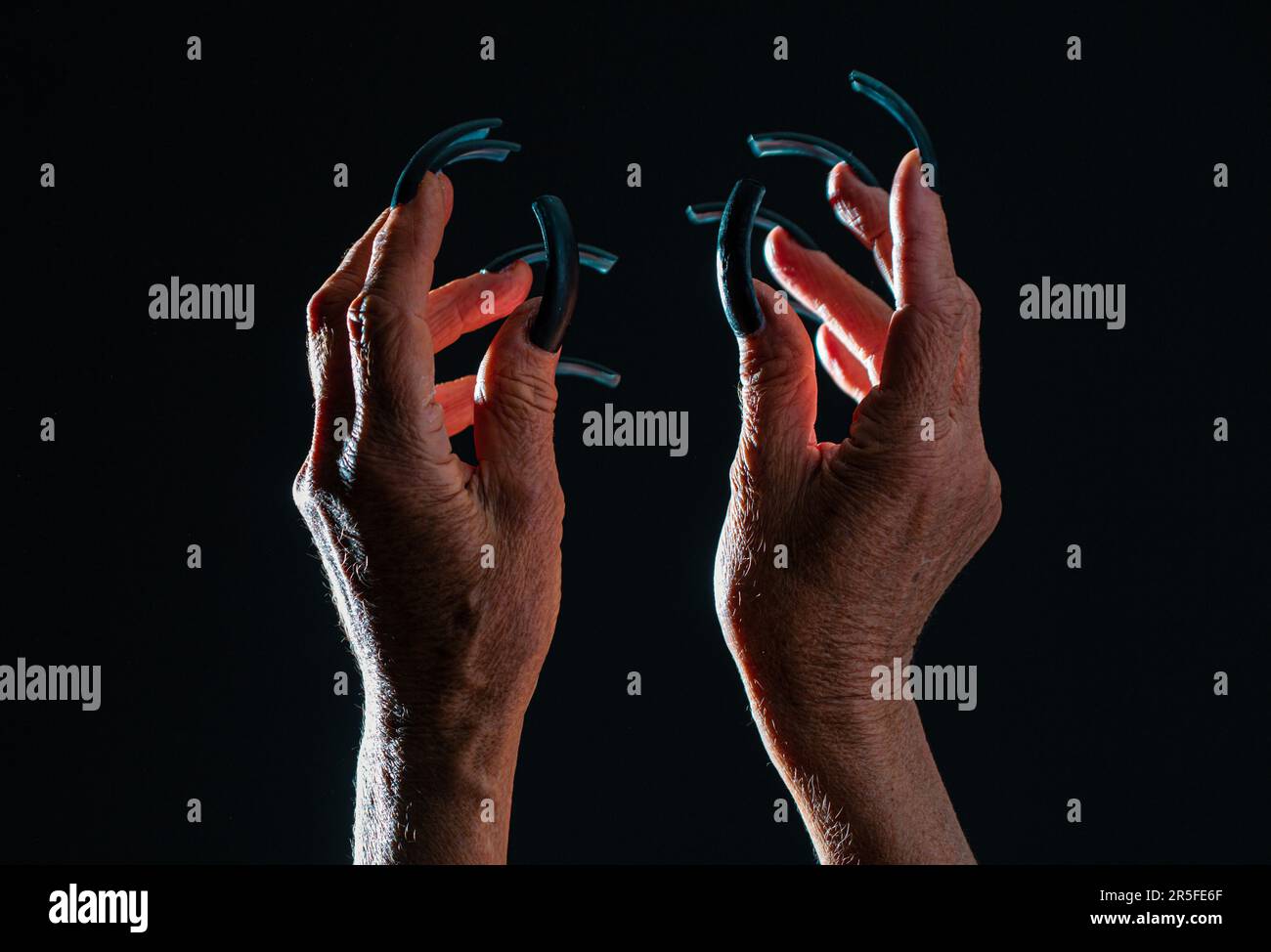 Old woman hands. Elderly woman, wrinkled hand. Old lady arms, freckles ...