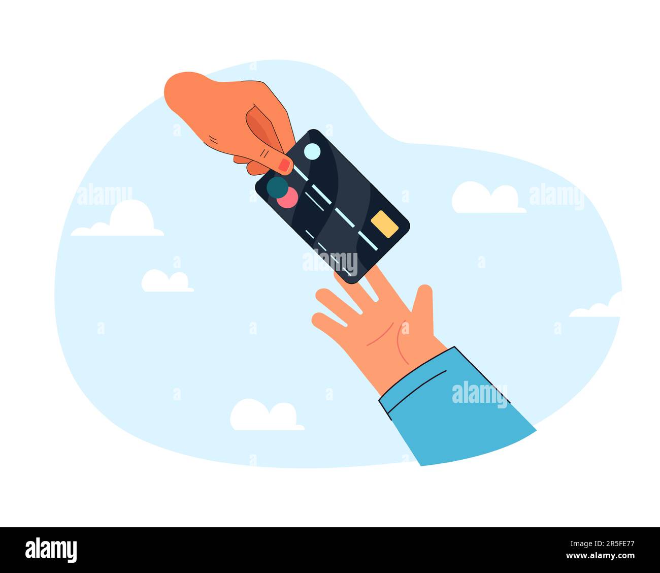 Two hands holding one Stock Vector Images - Alamy