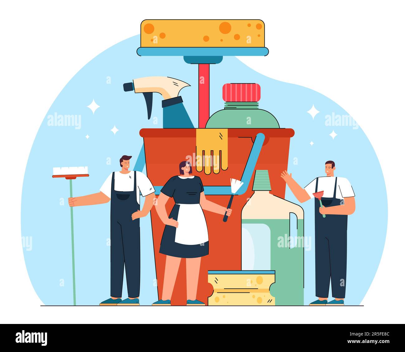 Cleaners cartoon Cut Out Stock Images & Pictures - Alamy