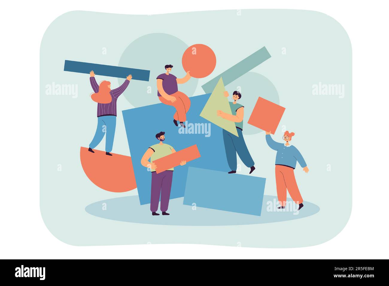 Team building figures Stock Vector Images - Alamy