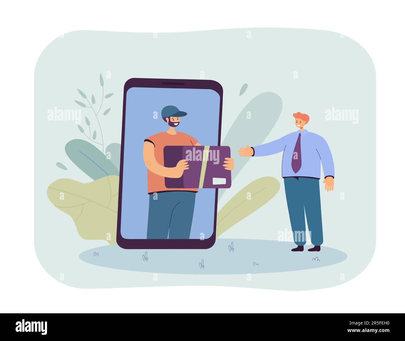 Paying using mobile phone Stock Vector Images - Alamy