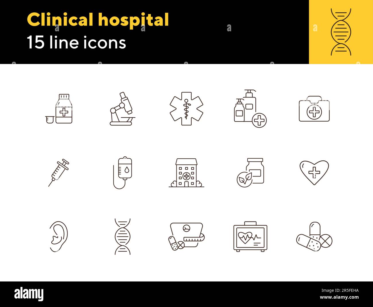 Clinical hospital icons Stock Vector Image & Art - Alamy